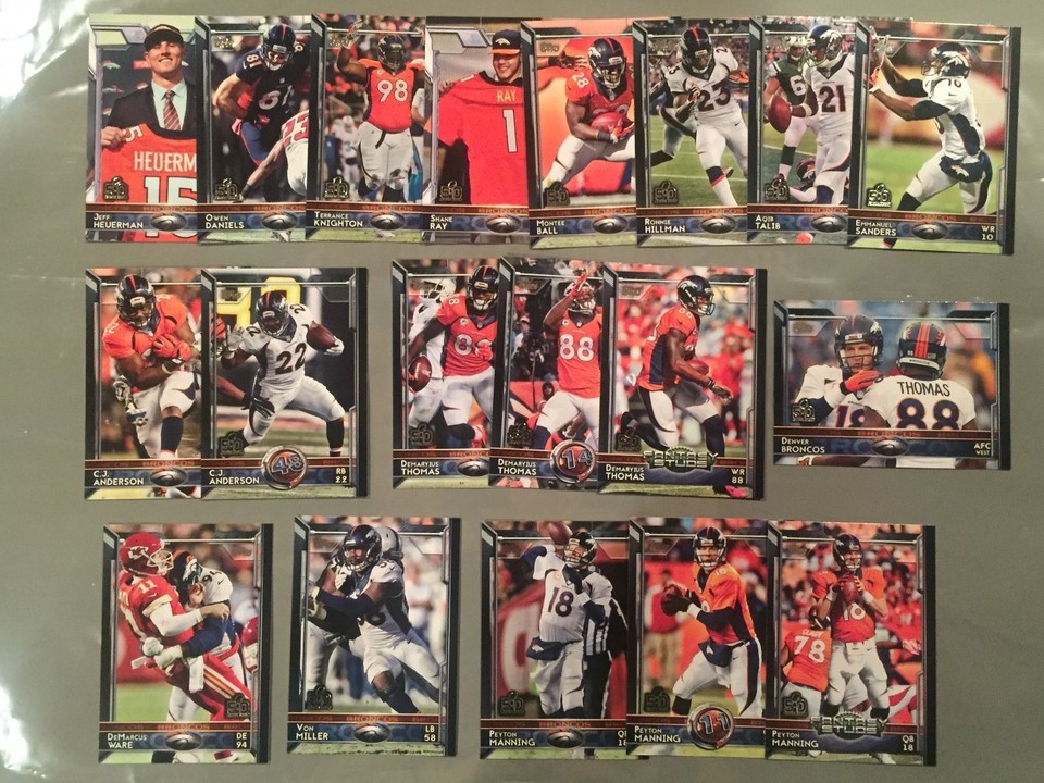 2015 Limited Release Super Bowl 50 Logo Topps Football Card Team Set ...