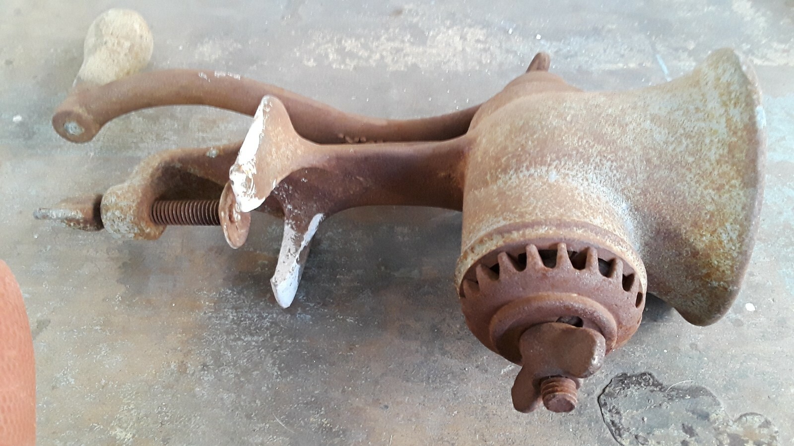 vintage No. 2 UNIVERSAL GRINDER Food Meat Chopper HAND CRANK table ...