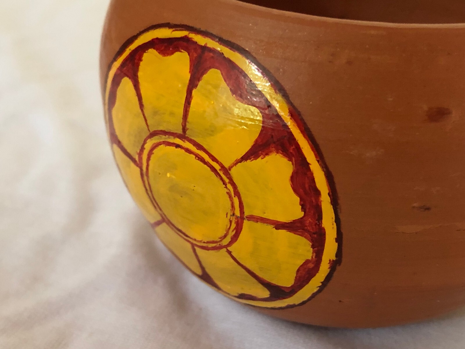 Small Clay Pot For Growing Cactus Ceylon Handmade Painted Attractive ...