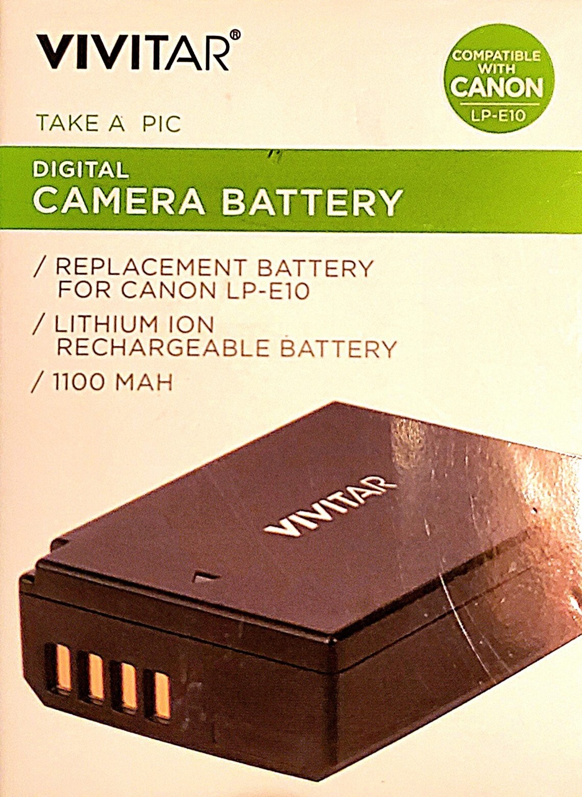 VIVITAR LP-E10 Digital Camera Rechargeable Lithium Battery Compatible ...