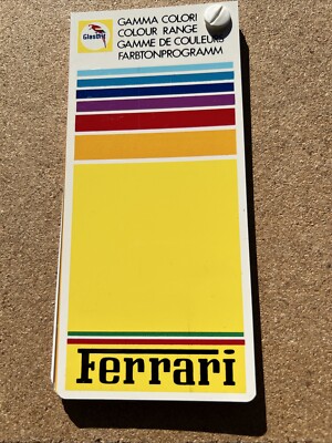 Ferrari Color Chart 1981 | eBay