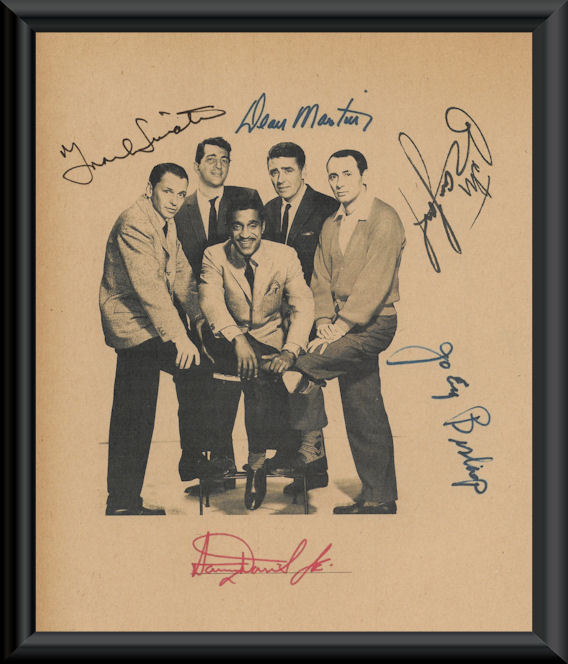 Rat Pack Frank Sinatra Dean Martin Sammy Davis Jr. Autograph Reprints ...