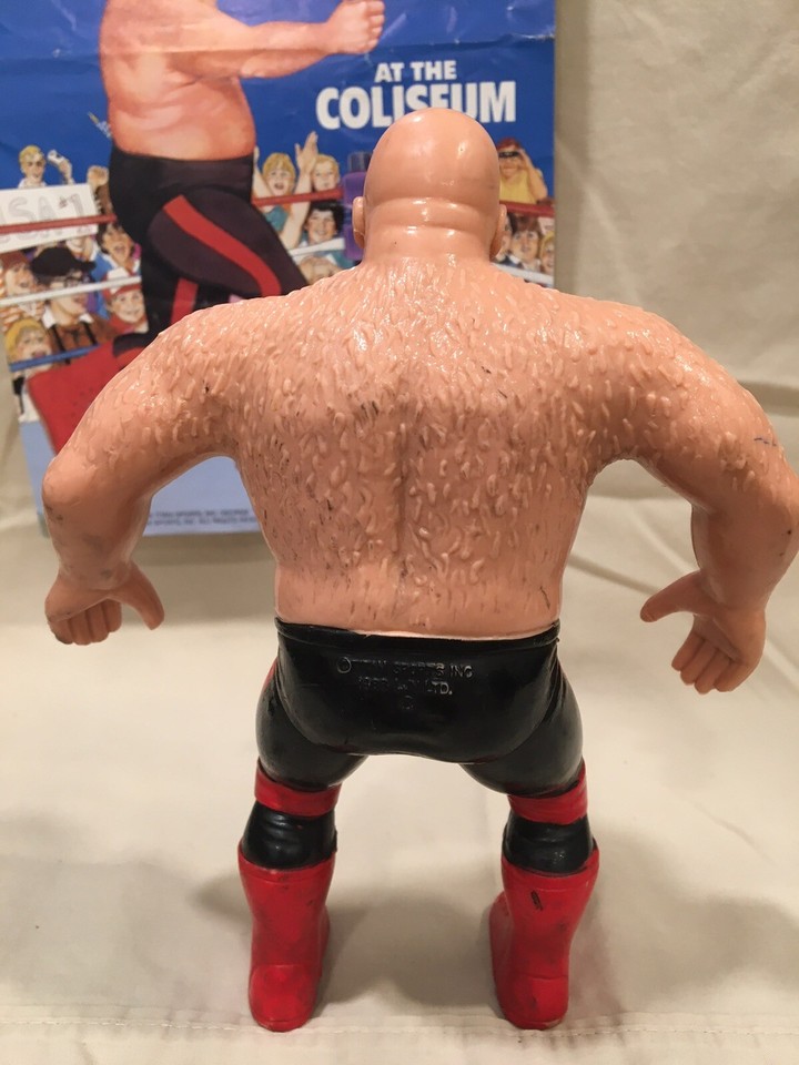VTG 1986 George The Animal Steel WWF Lin Wrestling 8" Figure W/poster ...