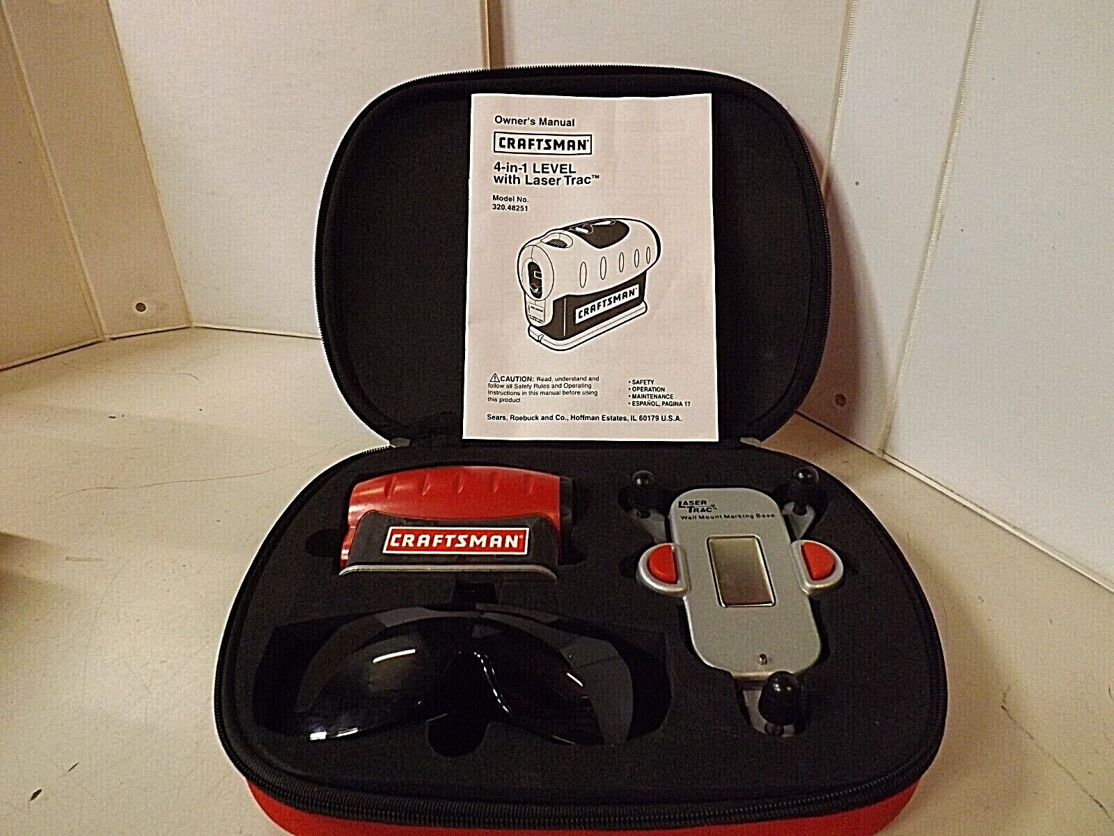 Craftsman 4-in-1 Level with Laser Trac w/ carry case Model 320.48251 | eBay