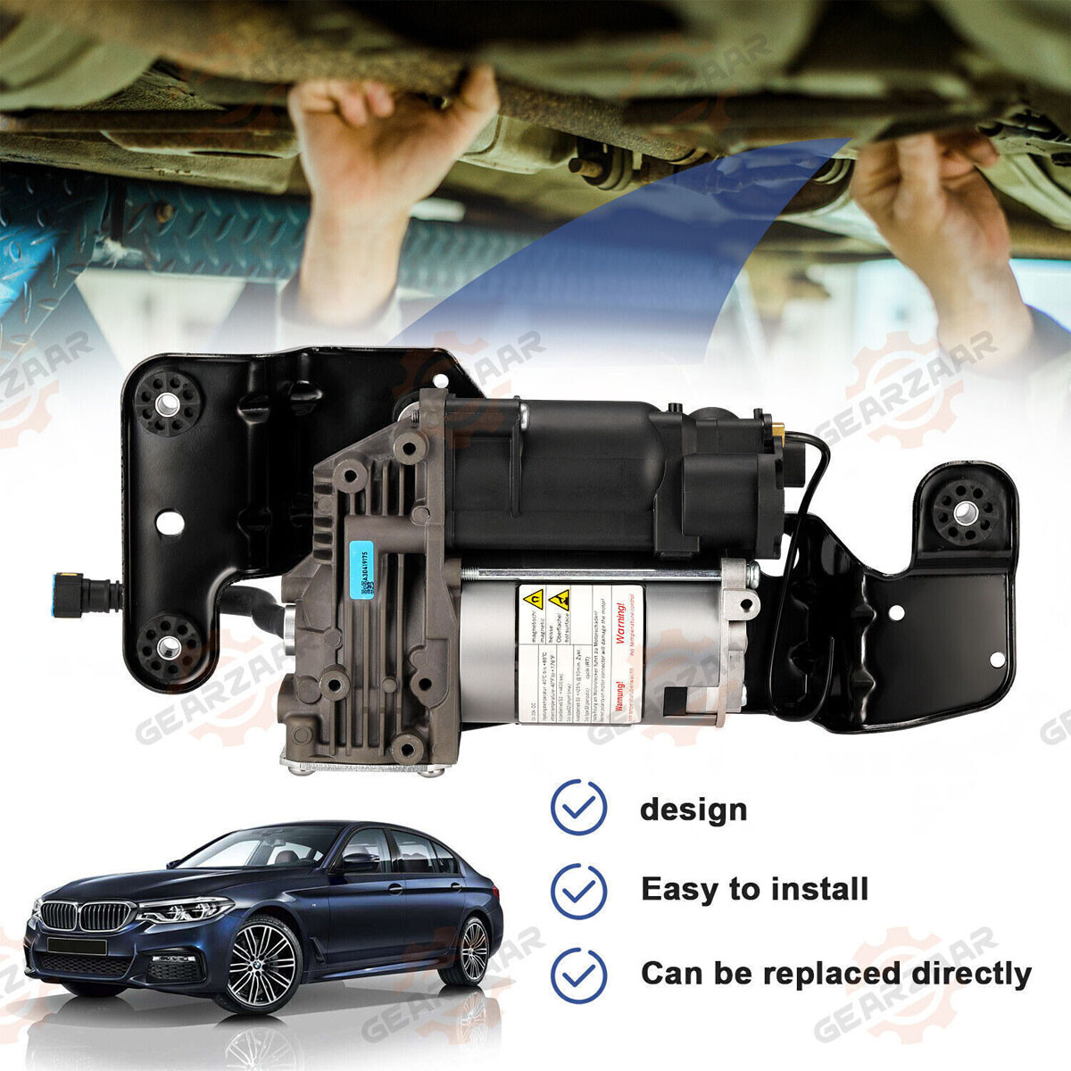 Air Suspension Compressor Pump for BMW X5 (E70) 06-13 X6 (E71) 07-14 ...