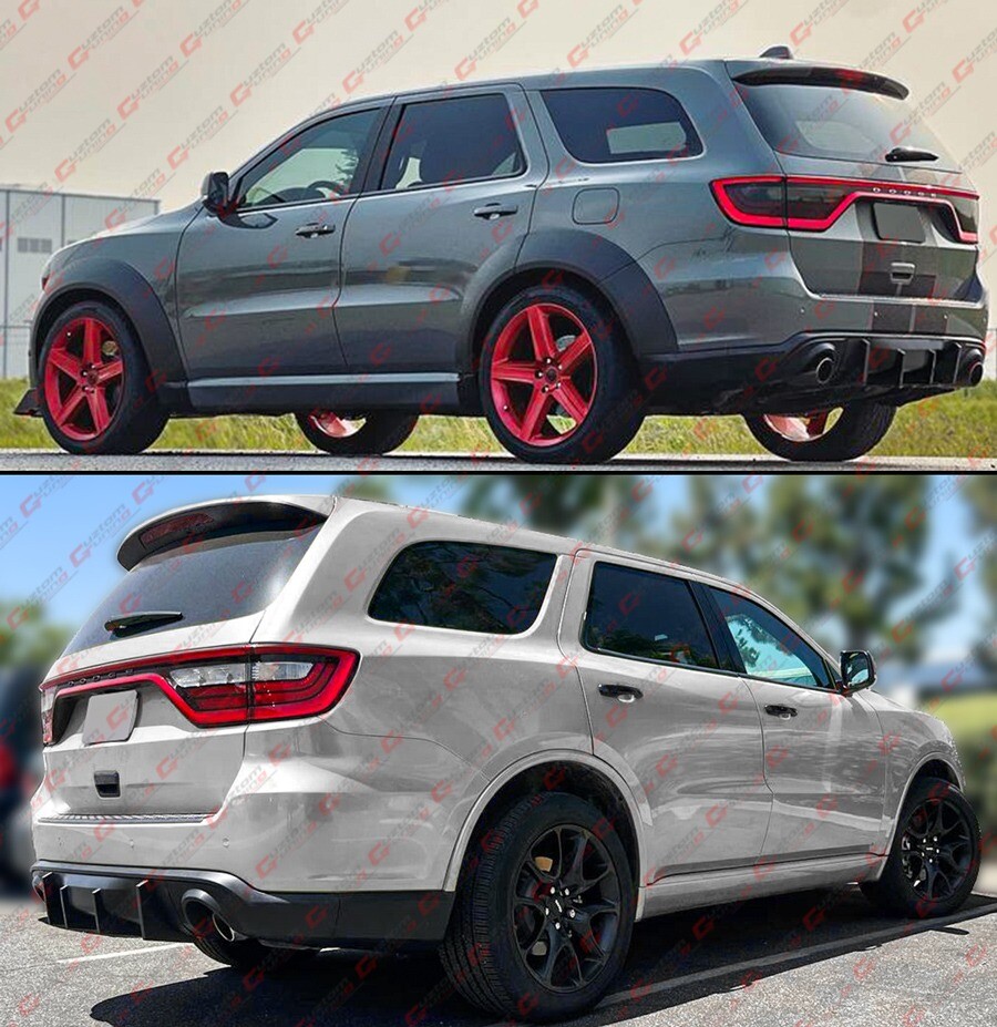 FOR 2011-2025 DODGE DURANGO R/T SRT V2 MATT BLACK SHARK FIN REAR BUMPER ...
