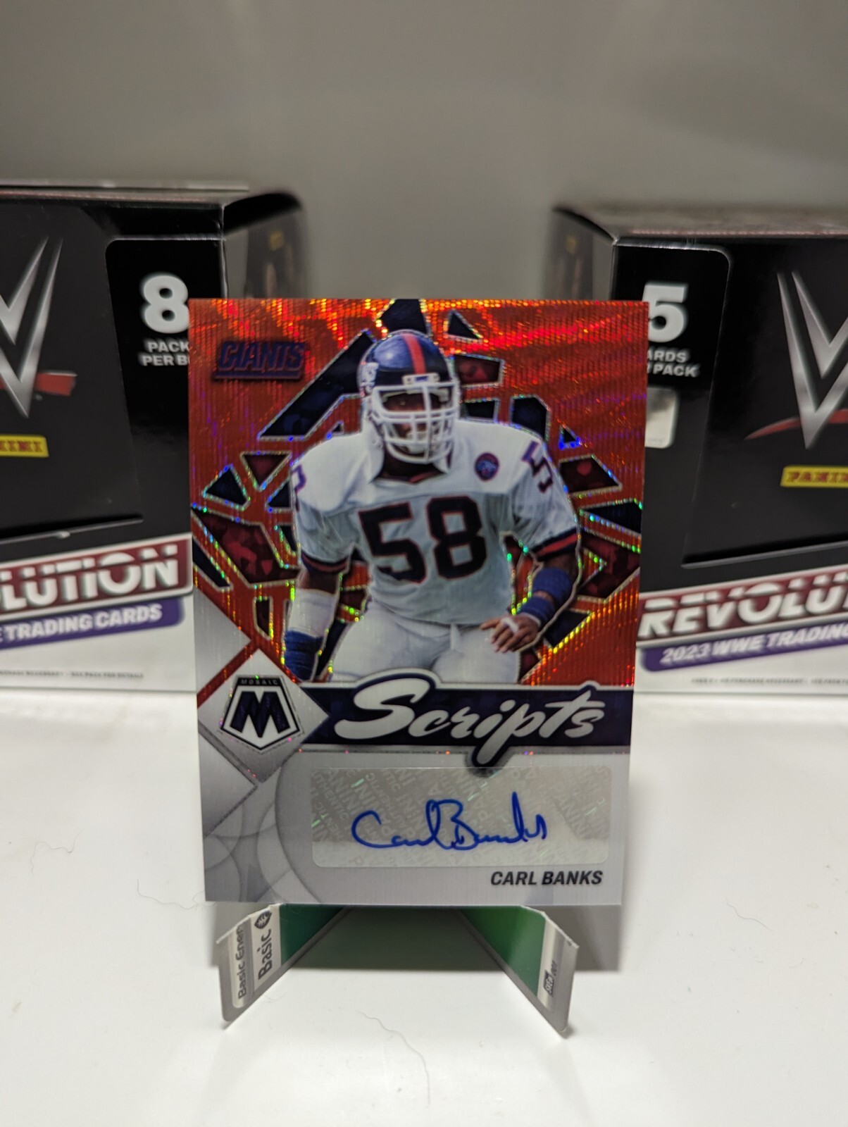 2022 Panini Mosaic - Scripts Red Wave Prizm #S-CB Carl Banks /10 (AU ...