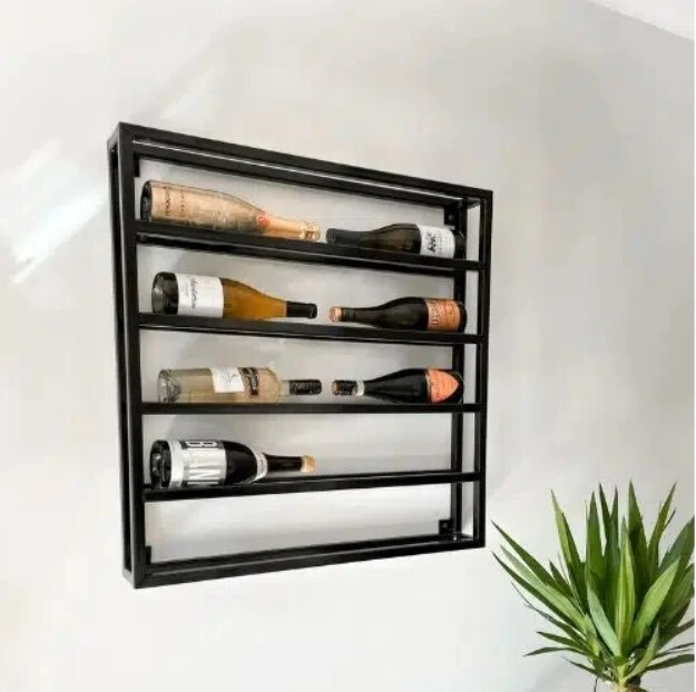 Wine Rack Metal, Steel Wine Rack, Industrial Wine Rack, 10 Bottles | eBay