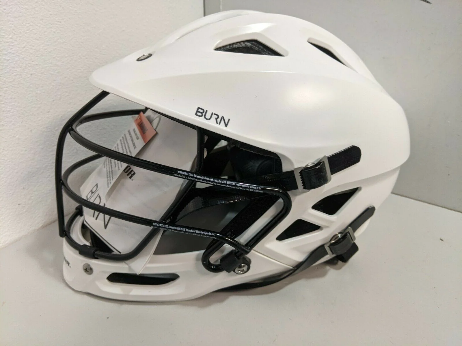 Warrior Lacrosse Helmet Burn Jr White or Black OSFM NEW | eBay