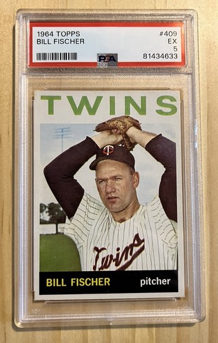 1964 TOPPS #409 Bill Fischer PSA 5 Minnesota Twins Baseball Card | eBay