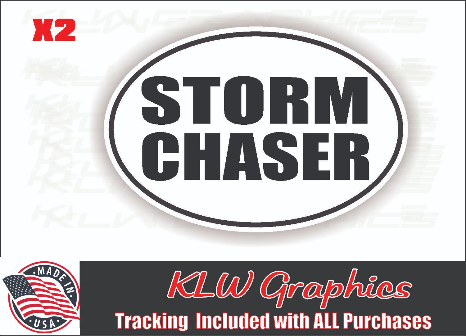 STORM CHASER Decal Severe Weather Tornado Lightning Thunderstorm Rain ...