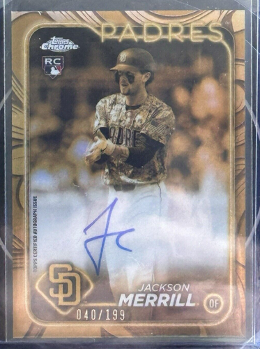 2024 TOPPS GILDED JACKSON MERRILL RC SIGNED AUTO /199 AUTOGRAPH ROOKIE ...