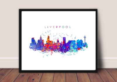 Liverpool Skyline Print Picture Poster Cityscape Art Home Decor A4 ...