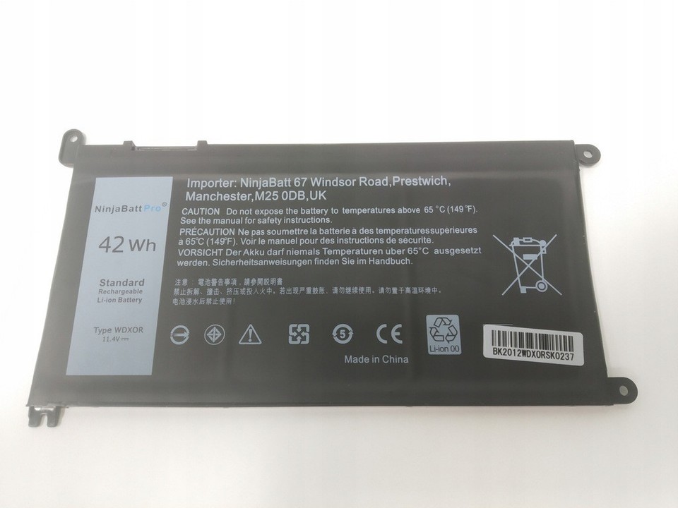 11,4V 3CRH3,T2JX4,WDX0R,WDXOR Akku Für Dell Inspiron 13 14 15 17 5000 ...