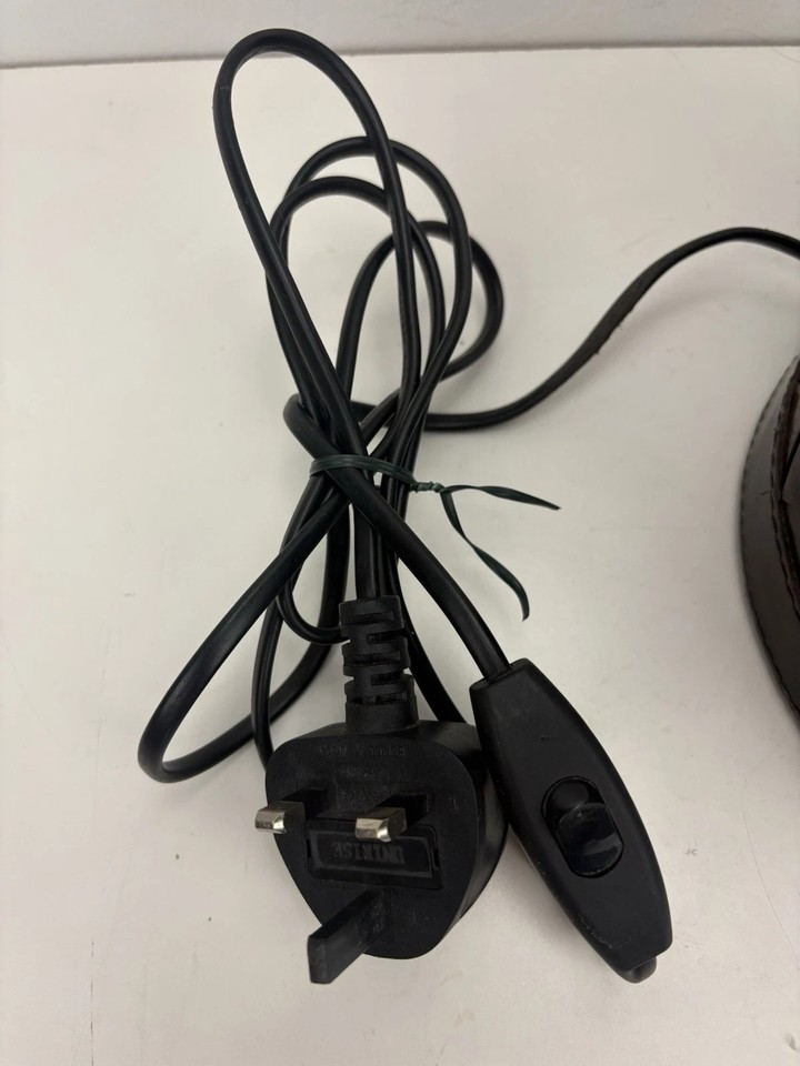 Endon Woven Faux Leather Lamp Brown 24” 60cm Table Light Home Decor ...