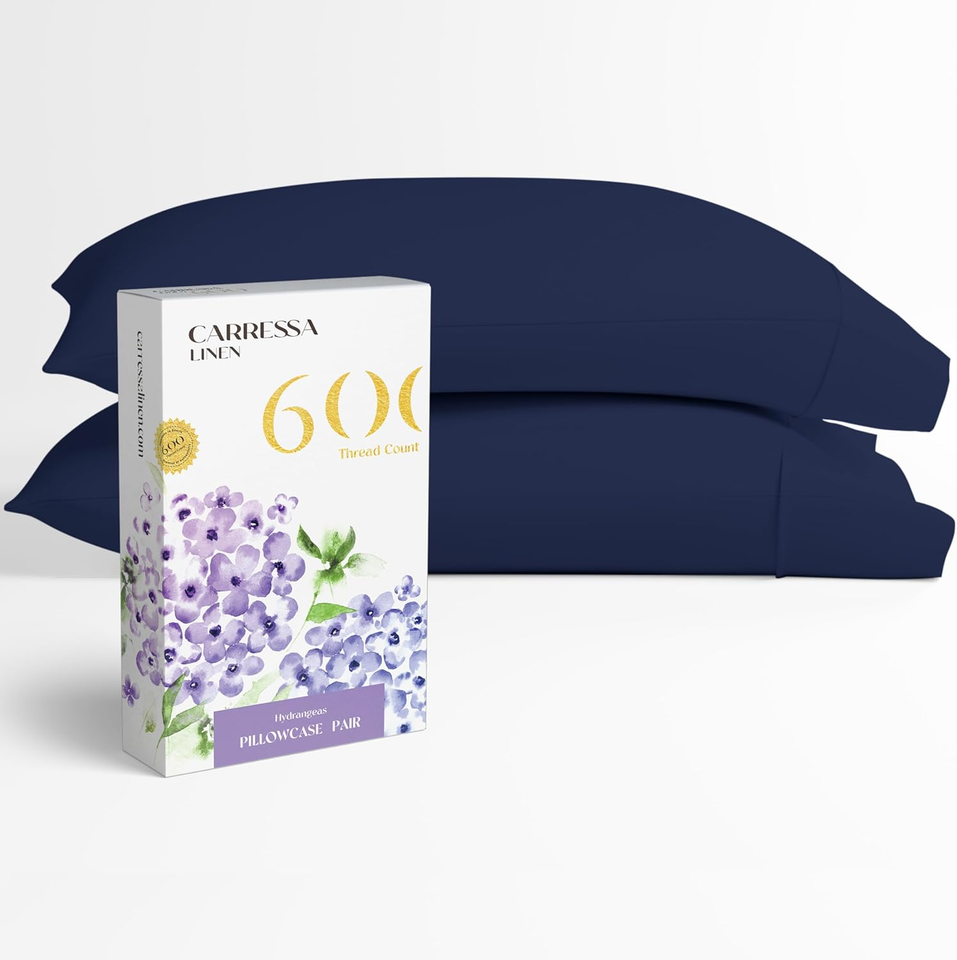 Blissy Standard/Queen 600 Thread Count Silk Pillowcase Navy Blue | eBay
