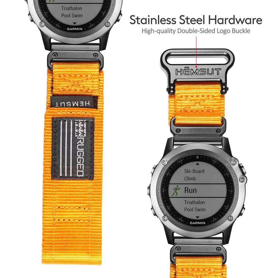 Compatible With Garmin Watch Band Super Rugged Nylon Sports Watch Strap ...