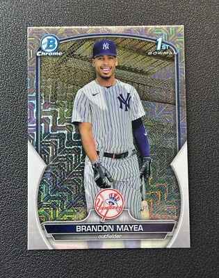 2023 Bowman Chrome Brandon Mayea 1st Bowman Prospect Mojo Refractor # ...