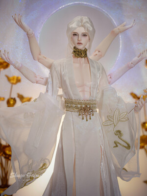 Six Arms BJD Doll 1/4 Fantasy Man Male Resin Jointed Body Face UP DIY ...