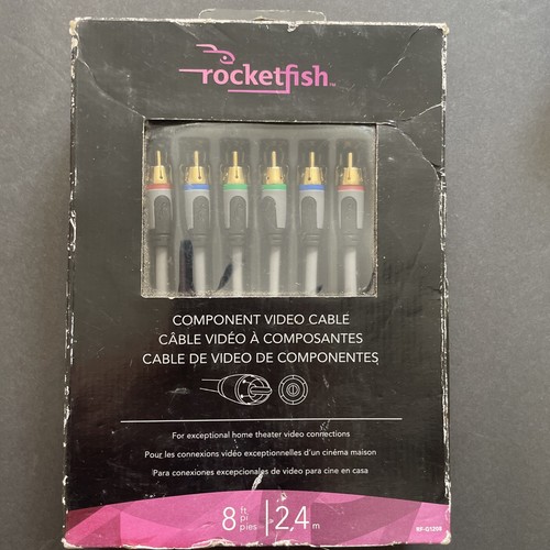 Rocketfish RCA Component Video Cable, 8 Foot Cable 2.4 Meters New In Box | eBay