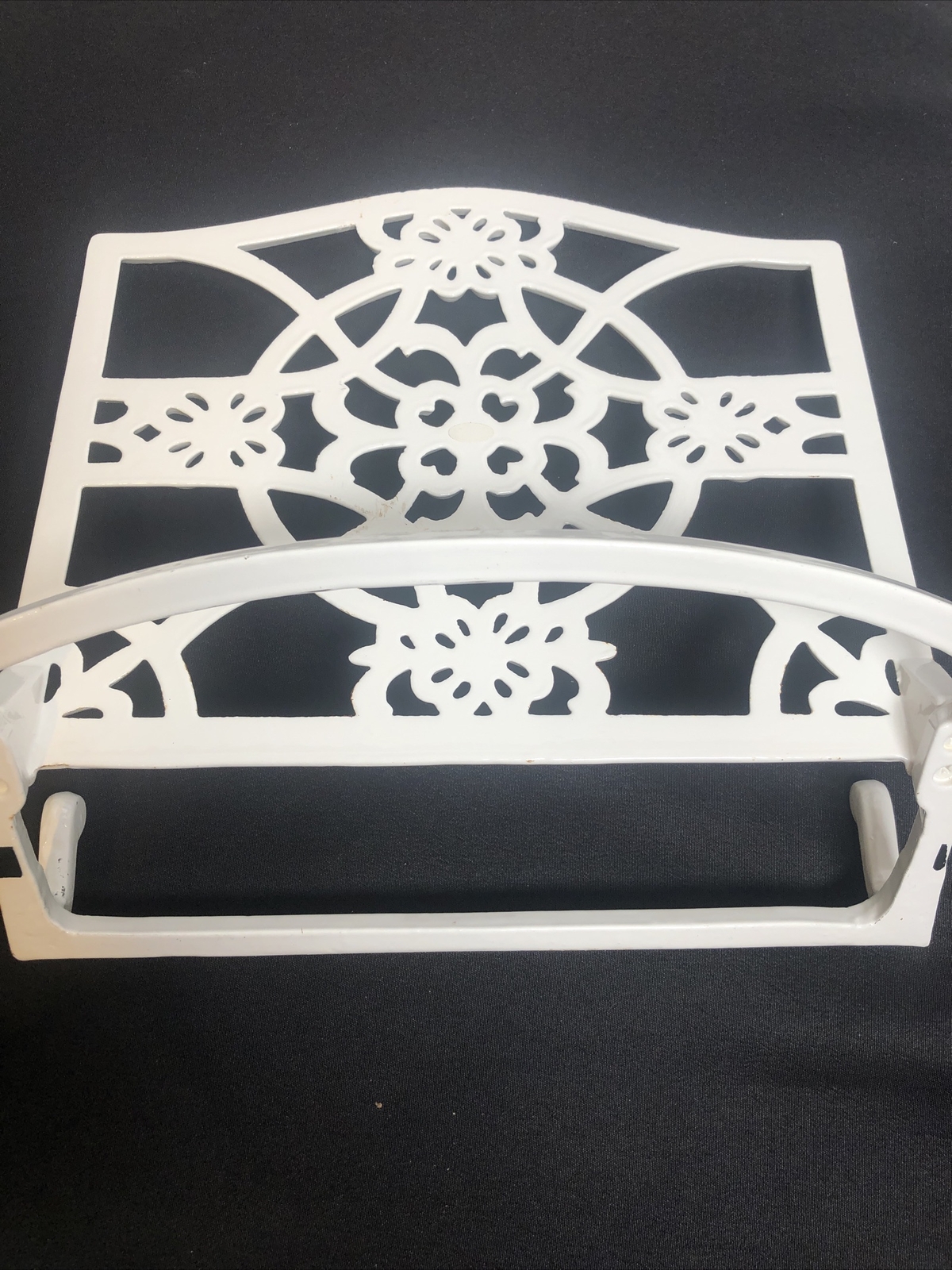 White Cookbook Stand Cast Metal Heavy Decorative Book Recipe Bible ...