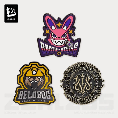 ZZZ miHoYo Zenless Zone Zero Badge Faction Emblem Zinc Alloy Official ...