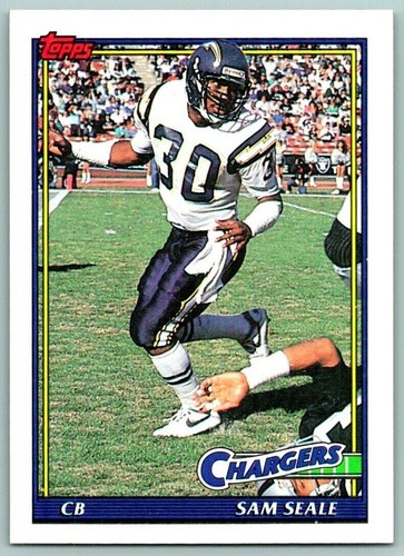 1991 TOPPS 😎 NFL Football Trading Card #420 - Sam Seale, San Diego ...