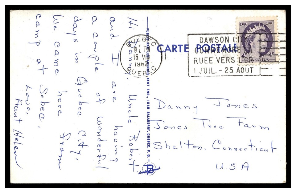 ROYAL CANADIAN MOUNTED POLICE HORSEBACK POSTCARD QUEEN ELIZABETH II ...