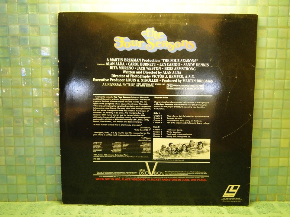 The Four Seasons Discovision Extended Play Laserdisc -EXTRA LDs SHIP ...
