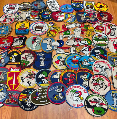 60 Patch plus 3 , SNOOPY PATCH USAF US AIR FORCE , jan fonda , vietnam ...