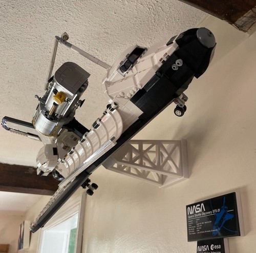 Wall mount for LEGO Icons NASA Space Shuttle Discovery 10283 c/w Hidden ...