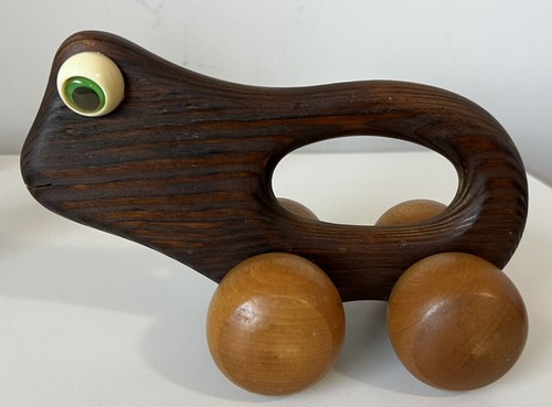 Vintage Retro FROG Handheld Solid Wood Massage Roller | eBay