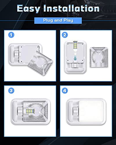 JEFLYM White 6000K c921 LED RV Bulbs 921 912 RV Trailer Camper Boat 12 ...