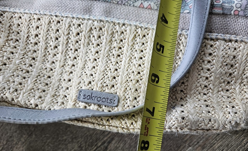 Sakroots The Sak Straw Satchel Ellis Hobo Gray Pink Shoulder Handbag ...