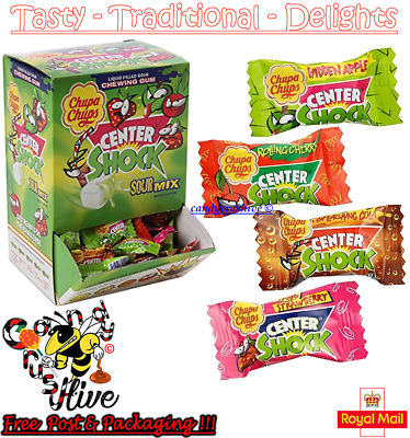 500g Chupa Chups CENTER SHOCK SOUR MIX Liquid Filled Sour Chewing Gum ...