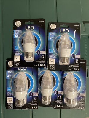 5 Pcs General Electric LED 60w Dimable, Soft White | eBay