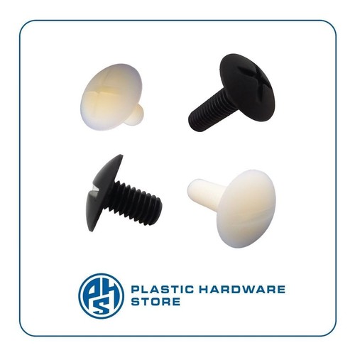 Vis en plastique tête de champignon - Plastic Hardware Store | eBay