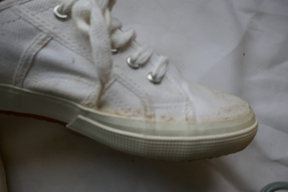 Vintage White Canvas Daps or Plimsolls -Lace Up -1970's Sturdy School ...