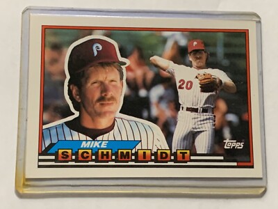 🔥 1989 Mike Schmidt Topps Big Philadelphia Phillies Baseball Card #220 ...