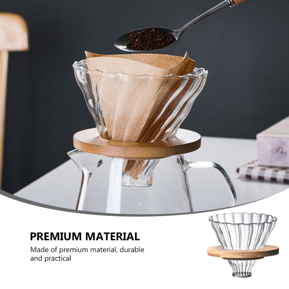 2 Sets Stripe Glass Filter Coffee Cup Kitchen Supply Pot Mugs Hand Drip ...