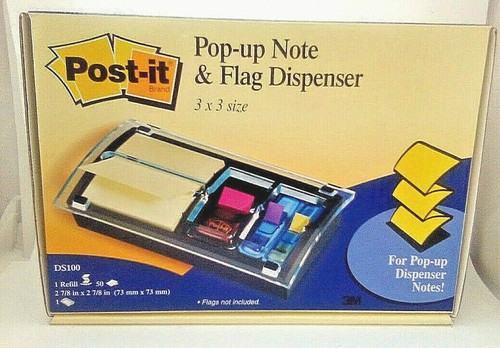 Post-It Pop-up Note & Flag Dispenser 3 x 3, One Refill Included, DS100 ...