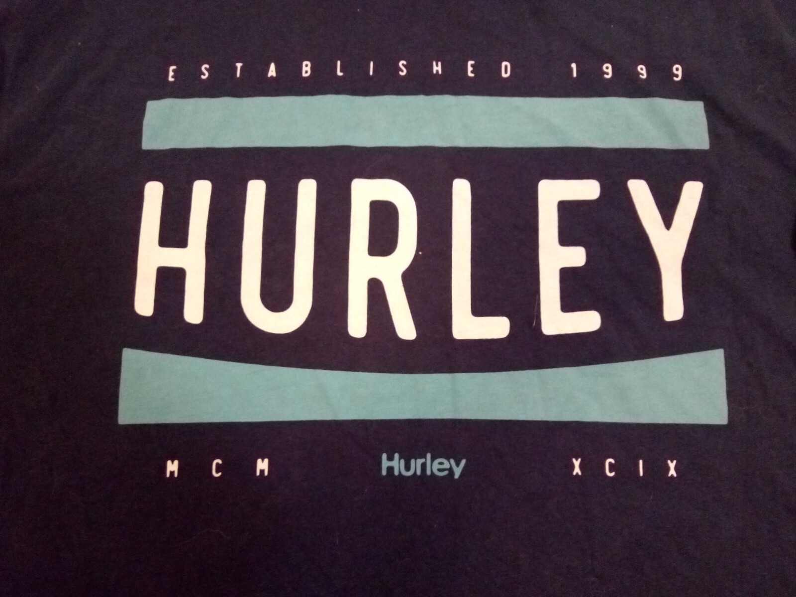 Men's Hurley Established 1999 Dark Blue Logo Graphic … - Gem