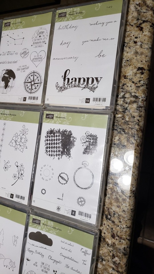 Stampin Up! Stamps Large Lot Cling Stamps & Photopolymer Stamps 39 sets ...