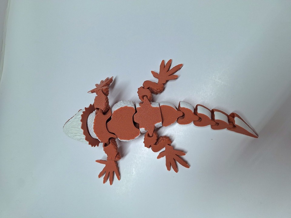 Bearded Dragon Lizard Articulated Figure 3D Printed Collectable Multi ...