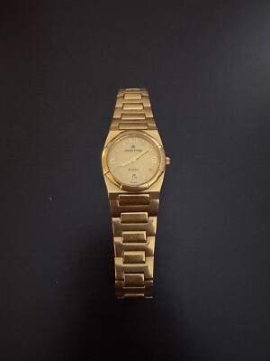 RARE vintage Jaques Richal Estoril 18K Gold pl Lady Luxury swiss made ...