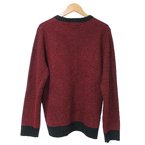The Shop Tk Sweater Knit Thick Long Sleeve Wool Blend Crew Neck L Red ...
