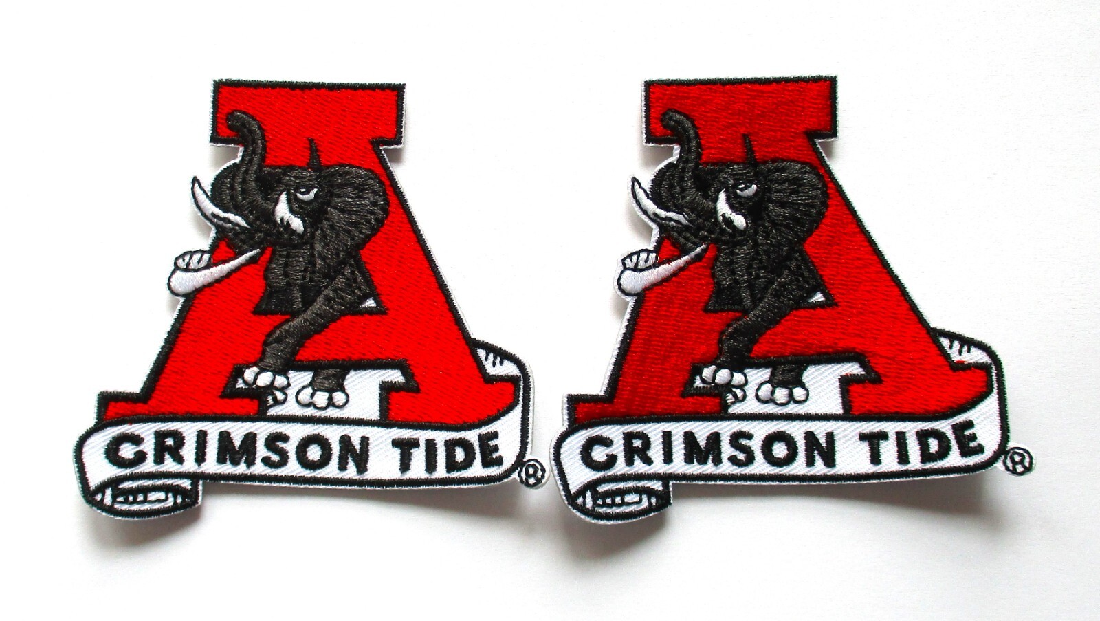 (1) LOT OF (2) ALABAMA CRIMSON TIDE FOOTBALL PATCHES TYPE D ITEM # 134 ...