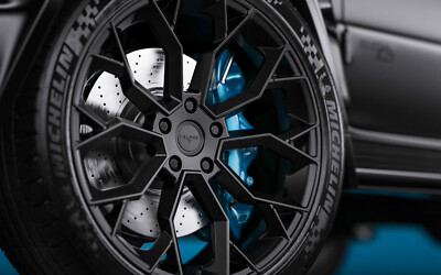 22" VELARE VLR15 GLOSS BLACK ALLOY WHEELS FOR LAND ROVER DEFENDER 90 ...