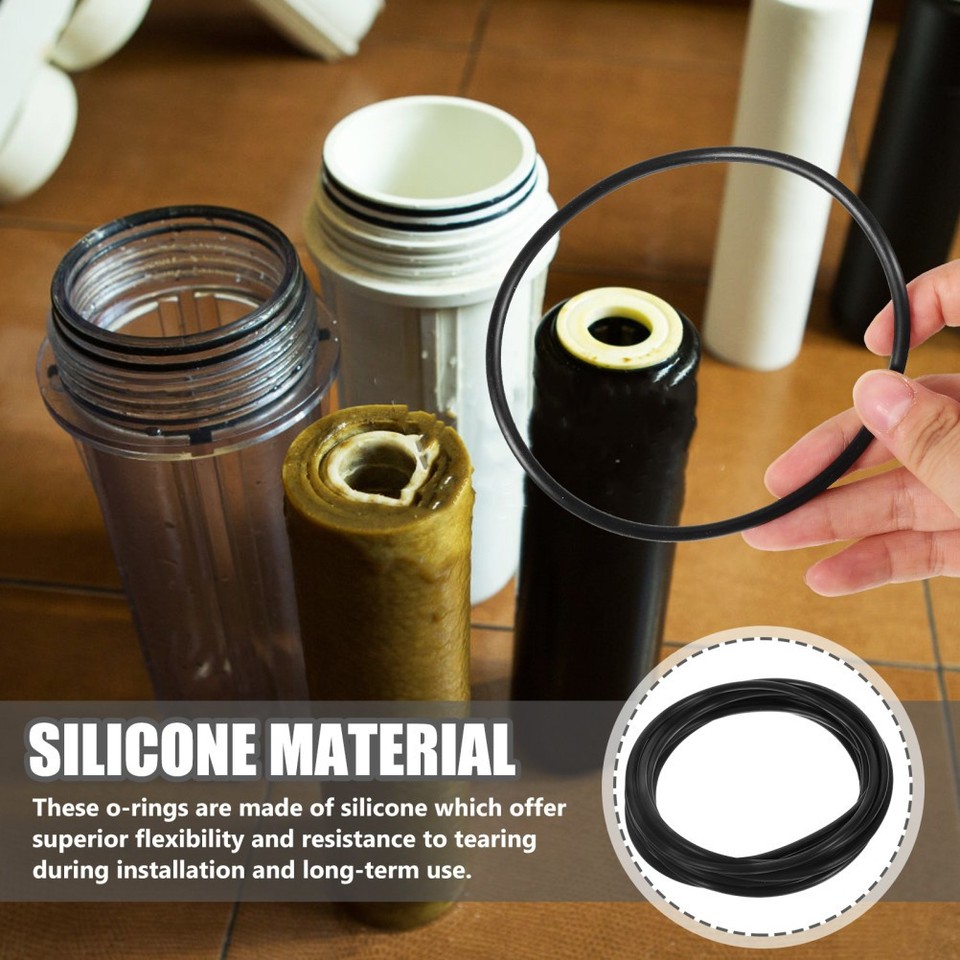 10 Pcs Water Filter Housing Sealing Silicone Gasket Washer Assortment ...