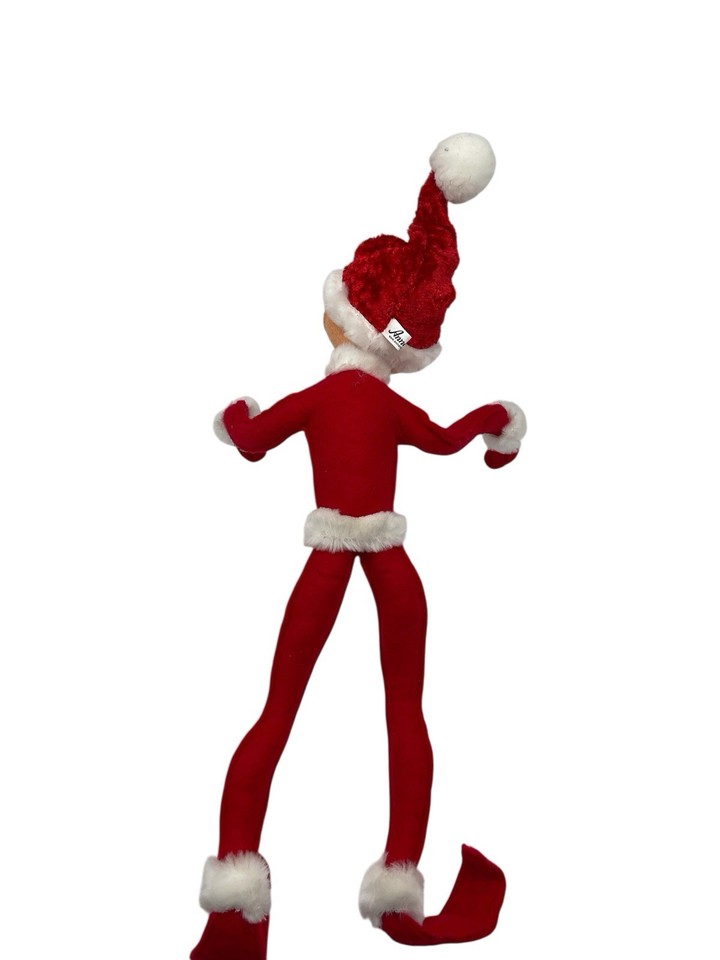 Annalee Elf Christmas Posable 14” Red Outfit Santa Elf Pixie Doll 2012 ...